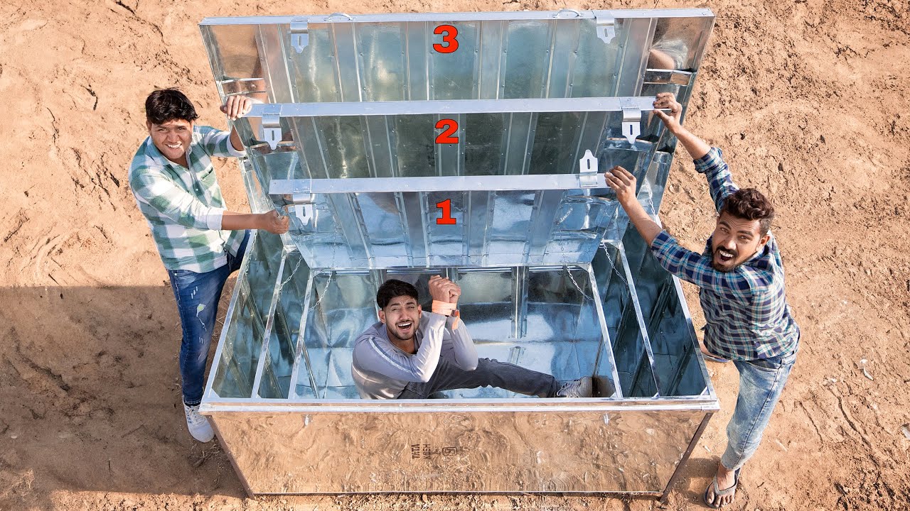 Unbreakable giant metal boxes ! *Trapped inside challenge* - YouTube