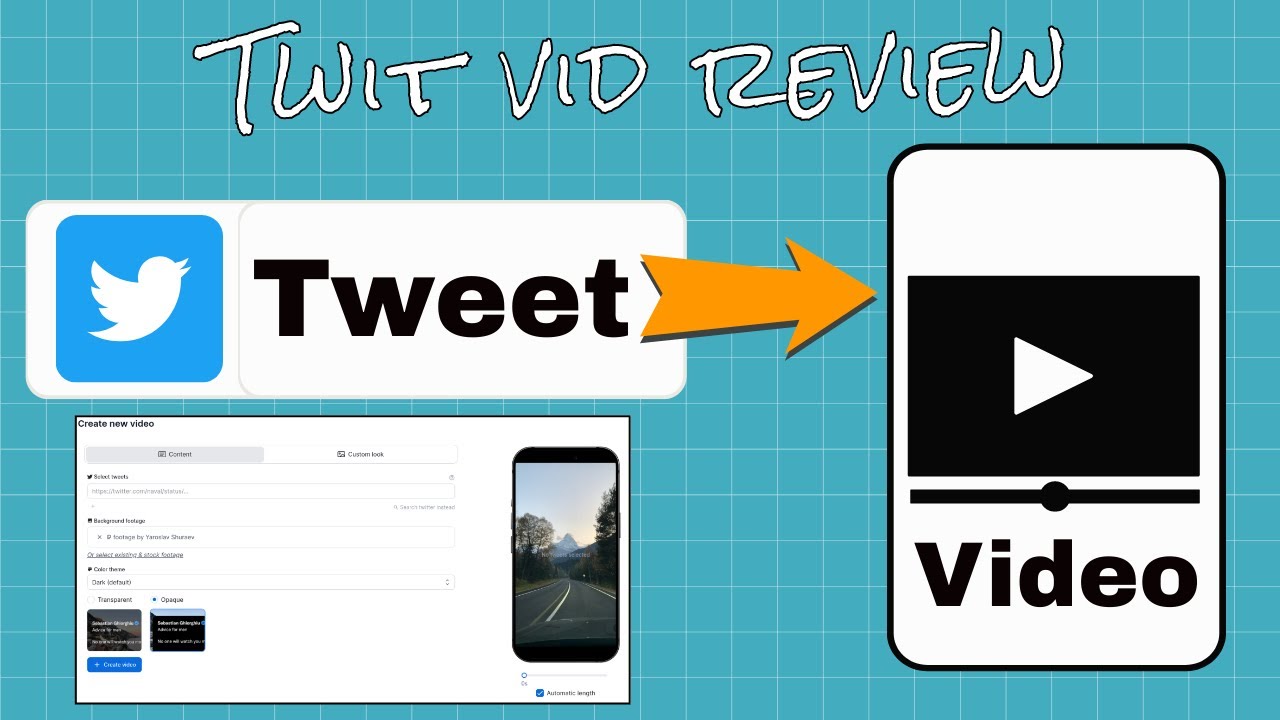 Twit Vid Review - Make videos of Tweets for $19 One time fee - YouTube