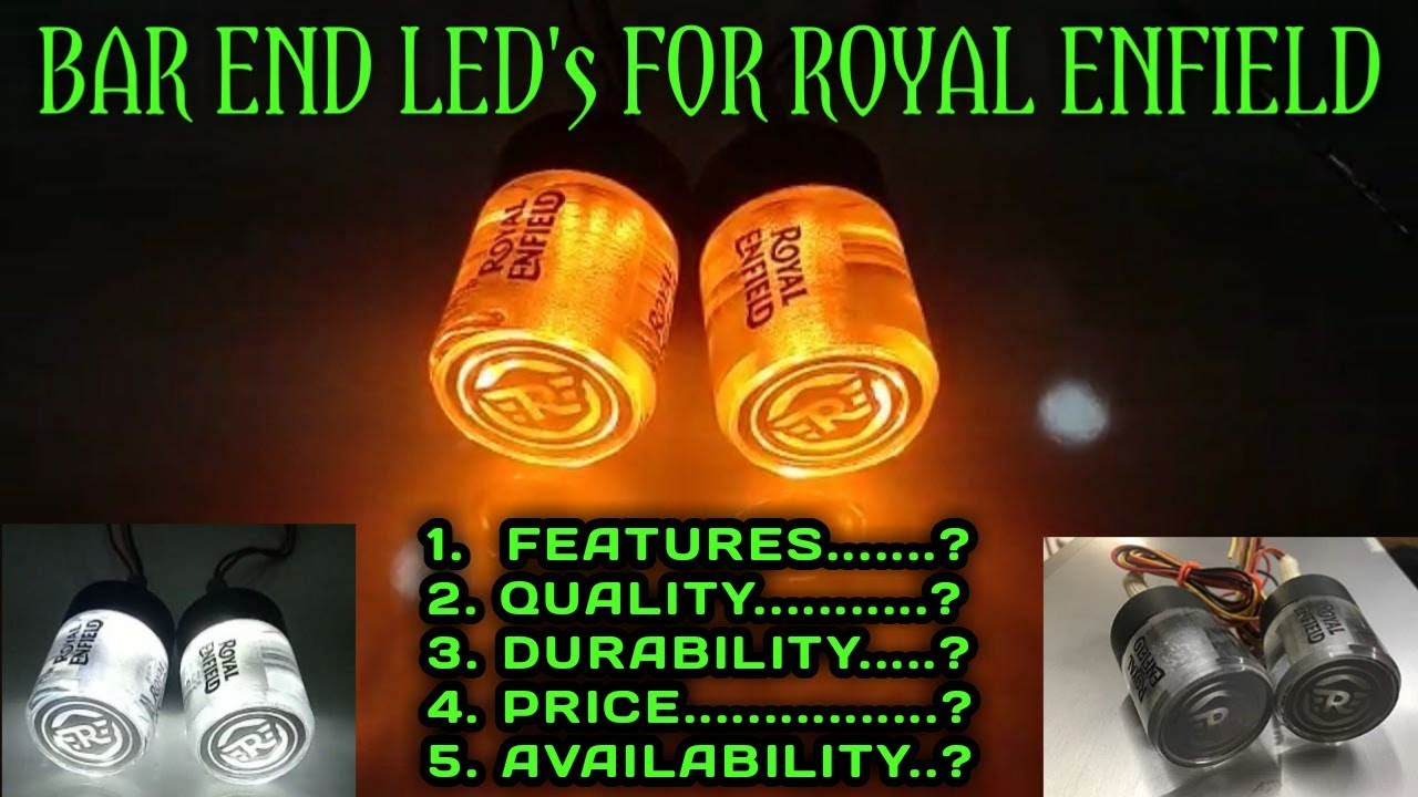 Bar End Led Lights for Royal Enfield | DIY Fitting | - YouTube
