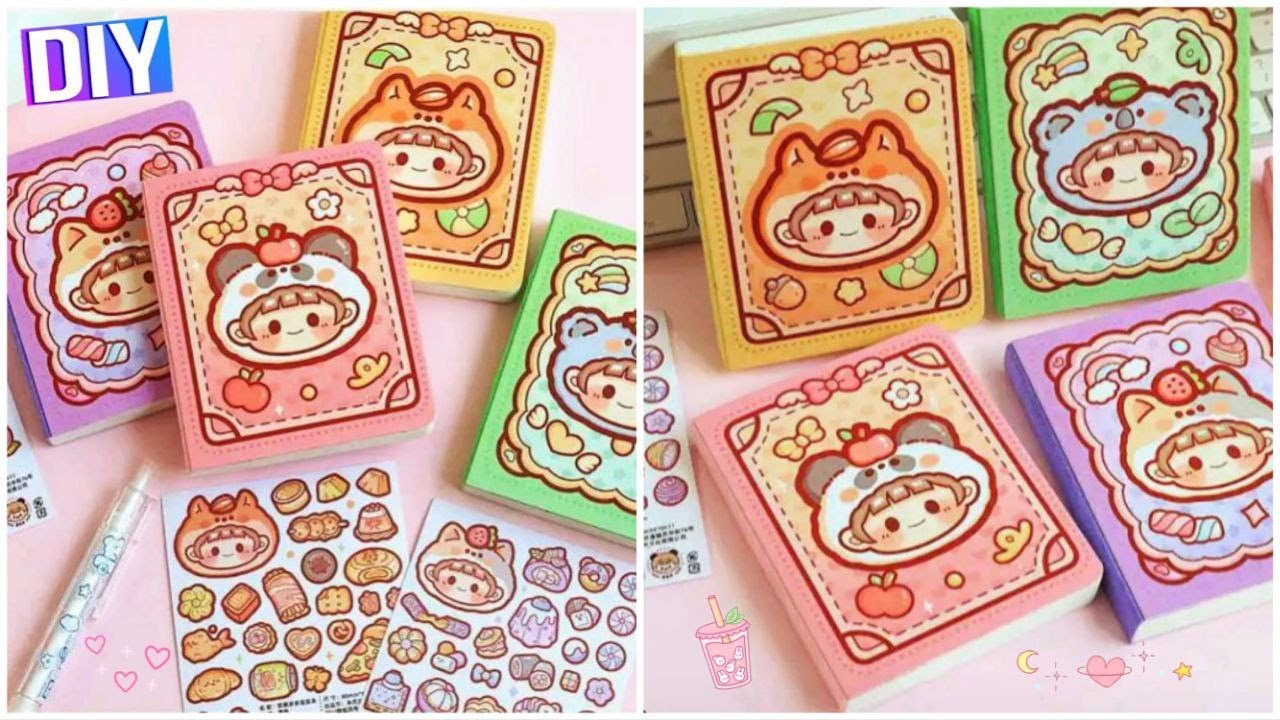 🌼Make a kawaii mini notebook at home˚୨୧⋆｡˚ ⋆ ||| DIY CRAFT ||| - YouTube