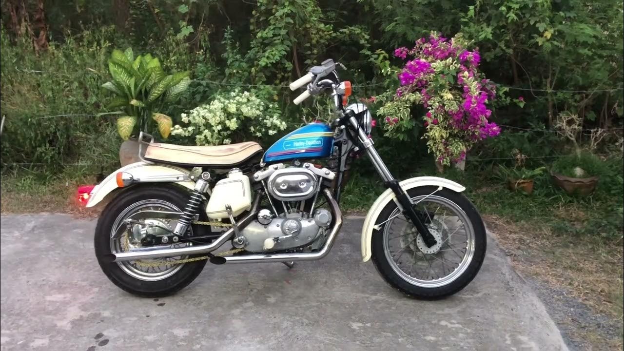 1977 harley davidson sportster ironhead xlh - YouTube