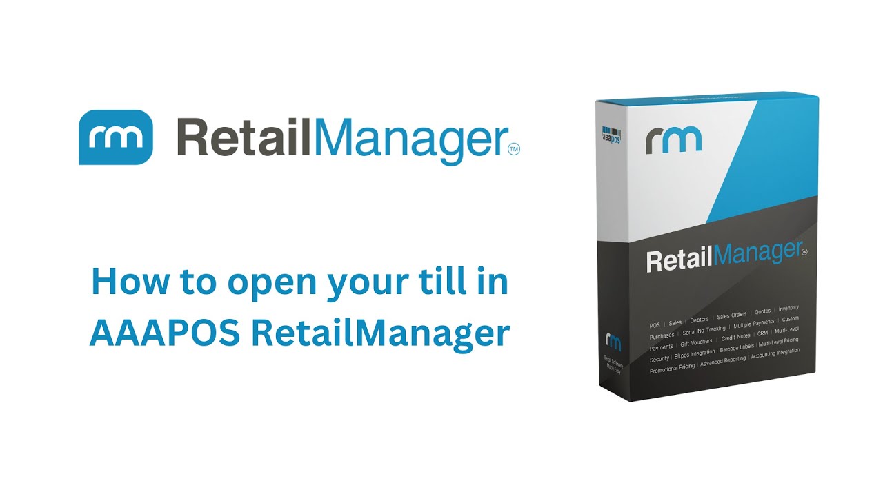 How to open your till in AAAPOS RetailManager - YouTube