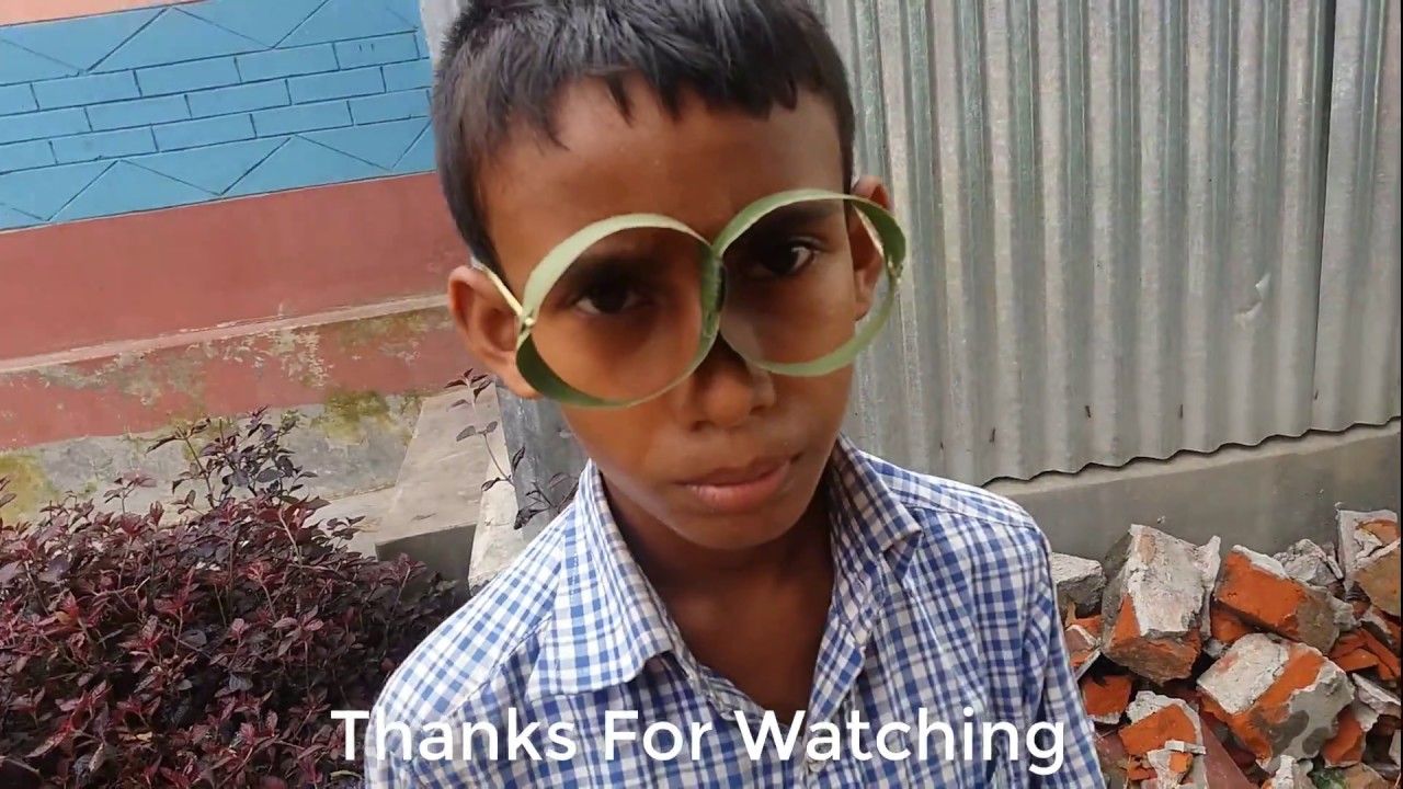 How to make Chashma by coconut leaf | Make Sunglass/Choshma with palm ...