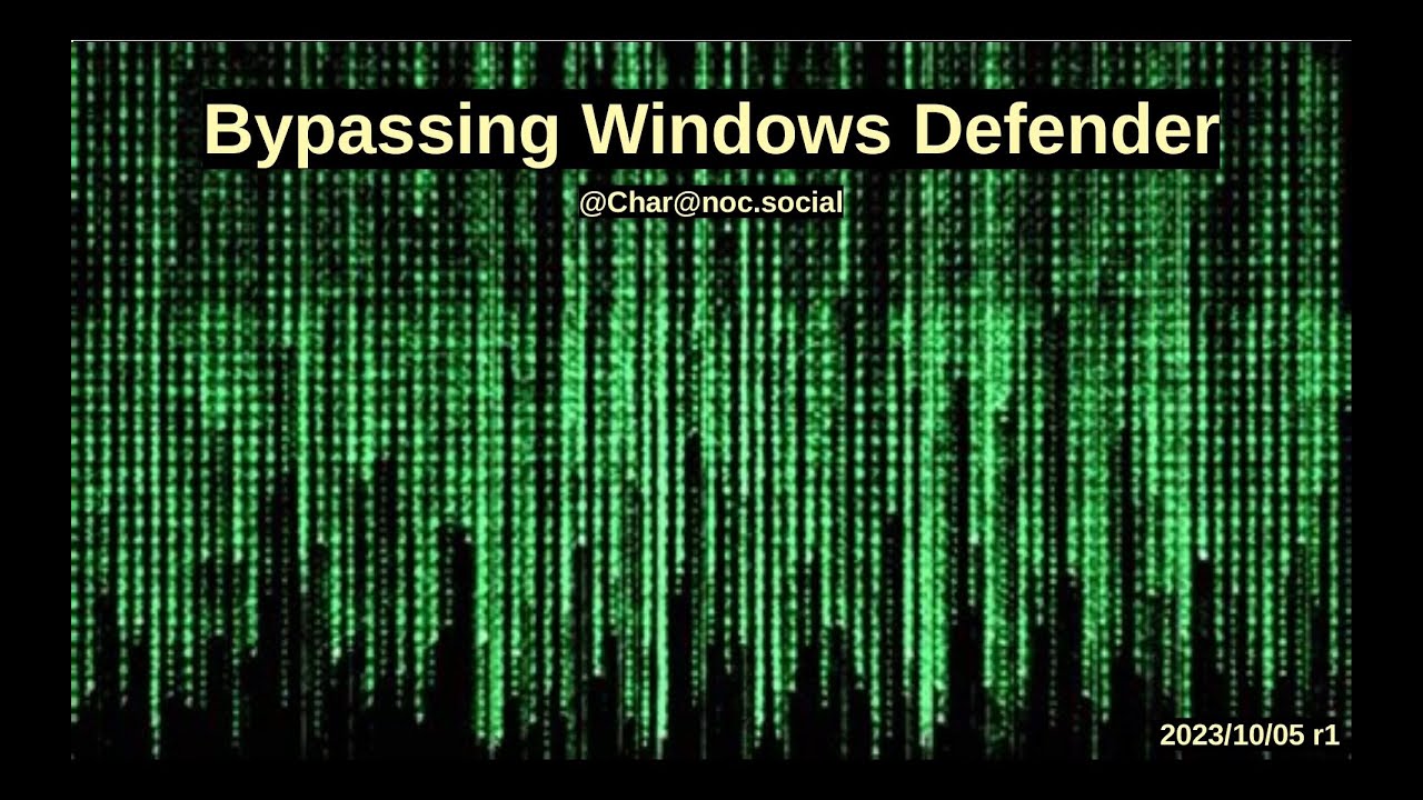 Bypassing Windows Defender - YouTube