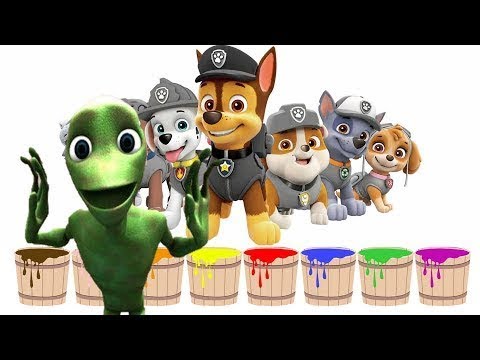 Paw Patrol Funny Alien Dance Tìm hiểu màu sắc cho trẻ em - YouTube
