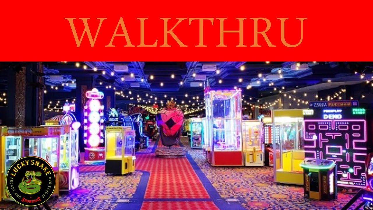 Lucky Snake Arcade & Sports Bar at Showboat - Walkthrough - YouTube