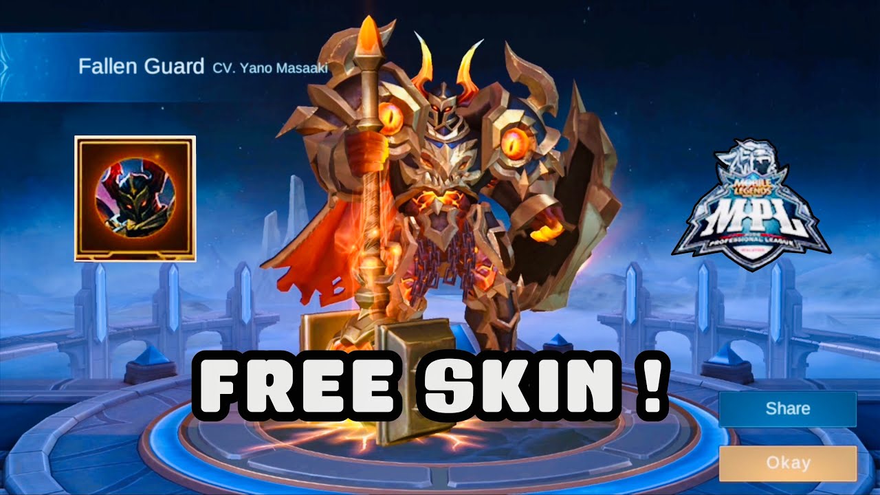 HOW TO GET TIGREAL FALLEN GUARD SKIN FOR FREE? | MPL Login Reward Event ...