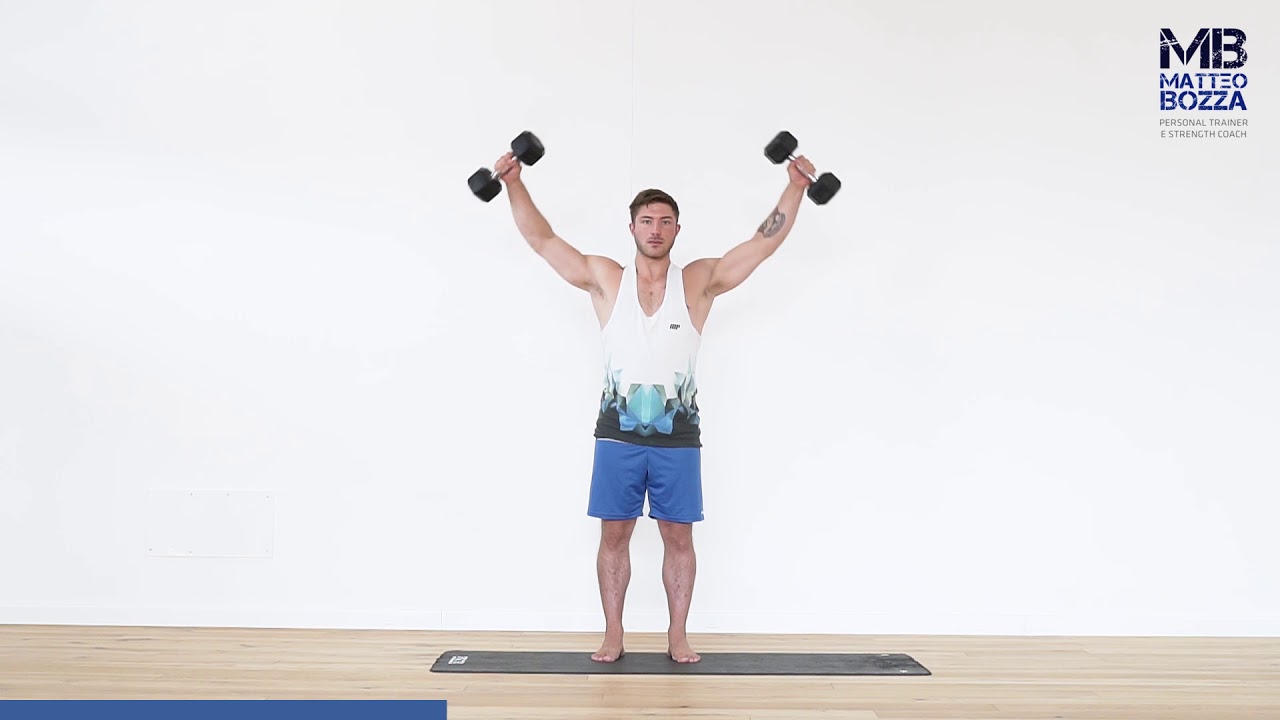 Alzate laterali complete con manubri - YouTube