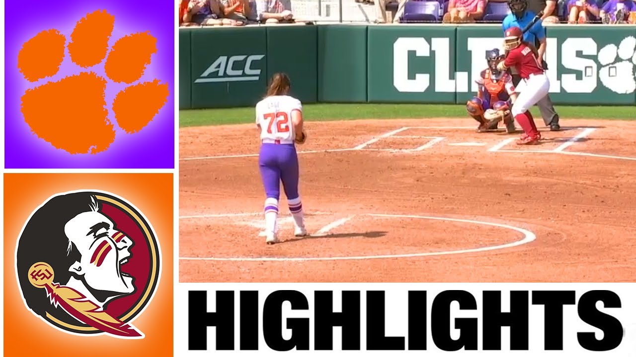 #6 Florida State vs #4 Clemson Highlights | NCAA Softball Highlights ...