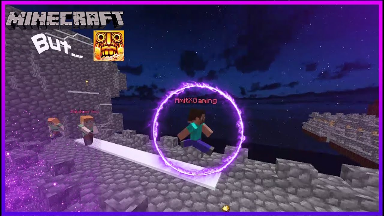 I Played Temple Run in Minecraft | AmitXGaming - YouTube