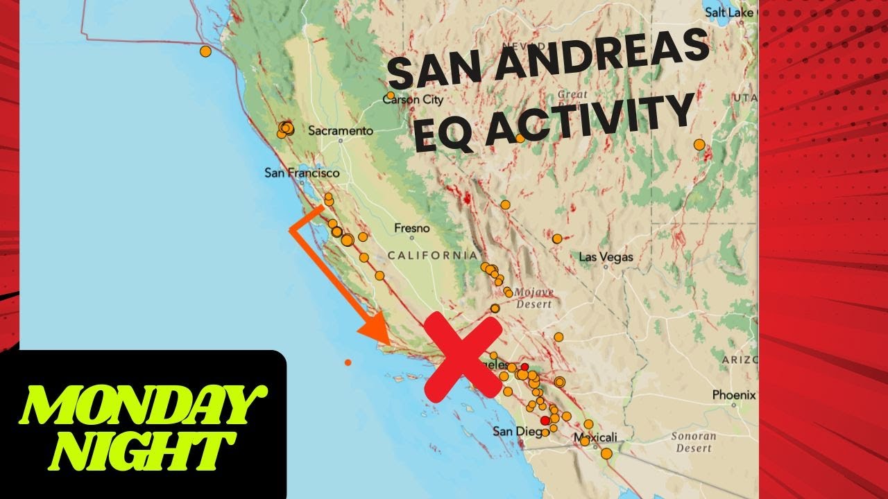 Elevated Eq activity across the San Andreas fault today. Alaska ...