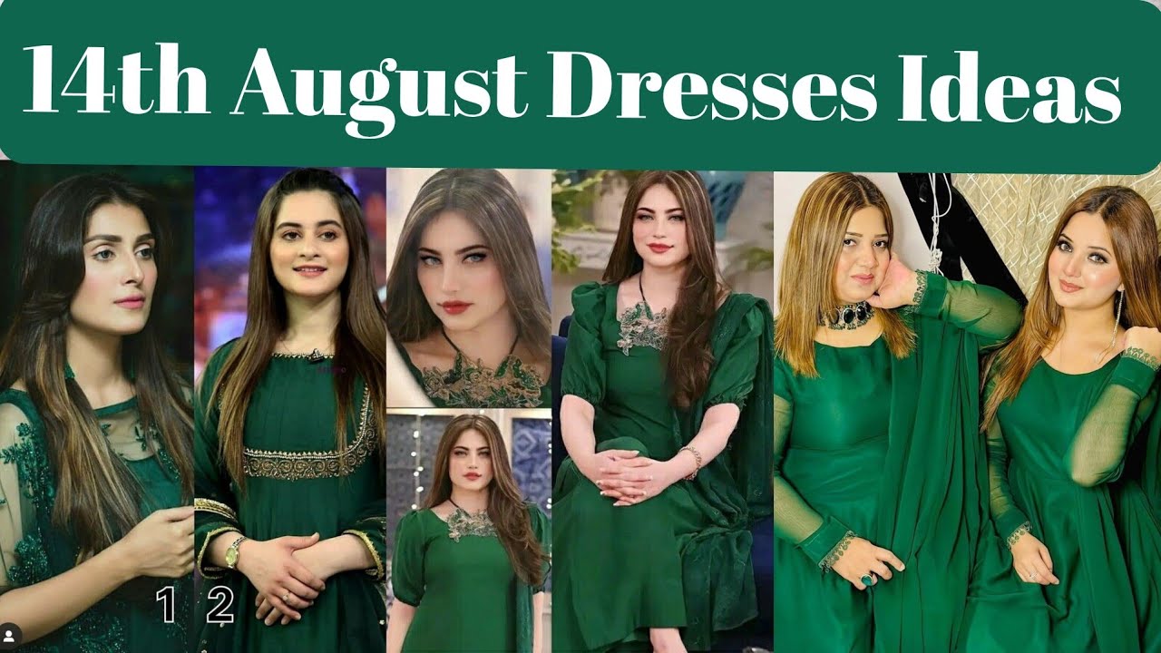 Girls Dresses For 14 August | Independence Day Special Outfits | Green ...