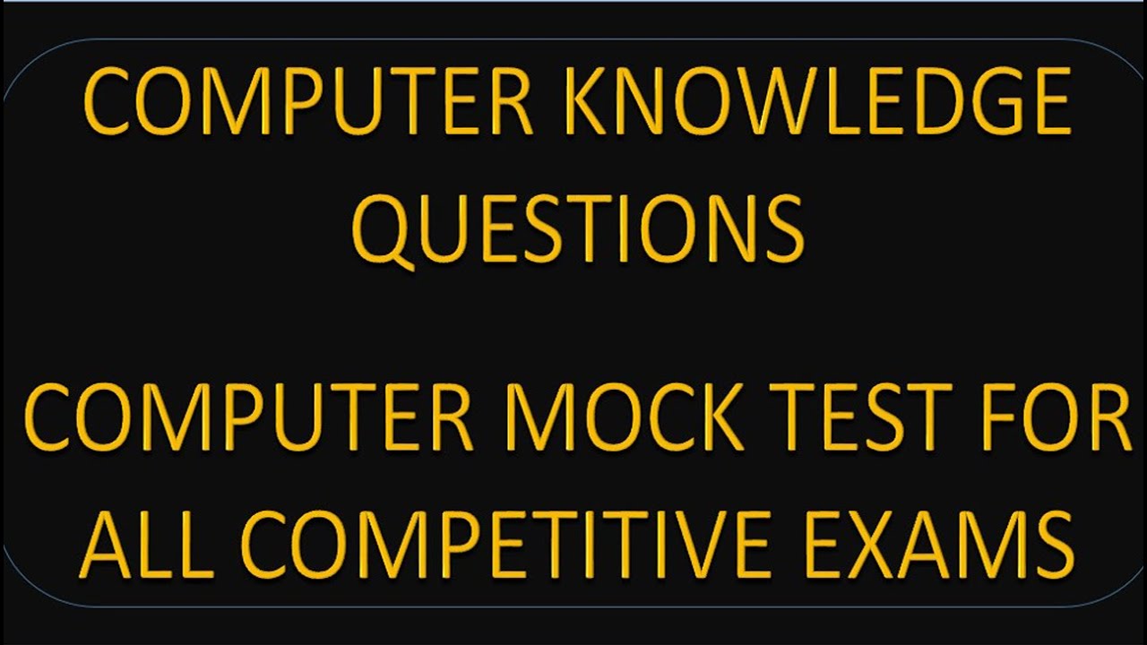 COMPUTER QUESTION FOR ALL COMPETITIVE EXAMS COMPUTER KNOWLEDGE FOR computer-question-for-all-competitive-exams-computer-knowledge-for