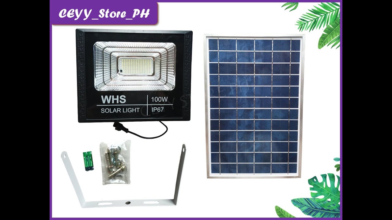 [Unboxing] WHS 100 Watts Solar light | CHZ-901E 100W - YouTube