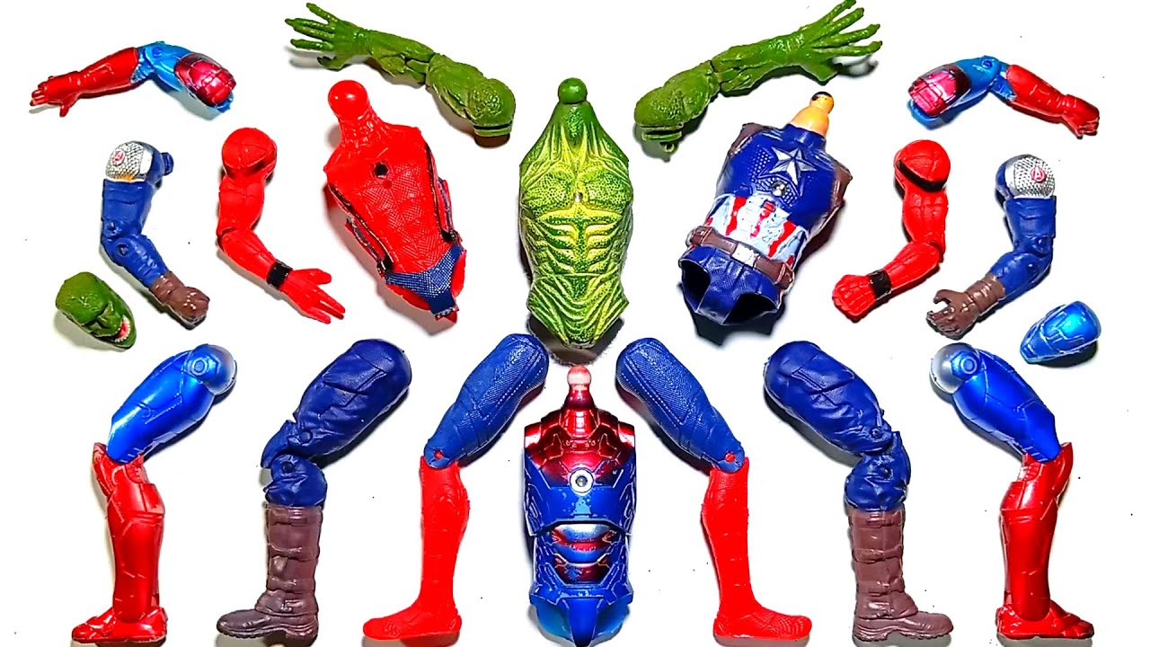AVENGERS TOYS ASSEMBLE Marvel's Lizard, Captain America, Spiderman ...