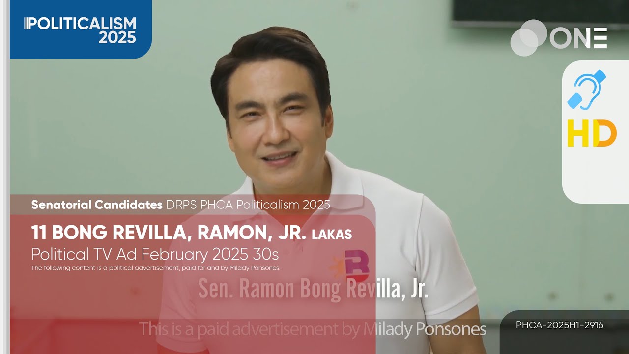 Ramon Bong Revilla Political TV Ad February 2025 30s (Version 3) [CC/HD ...