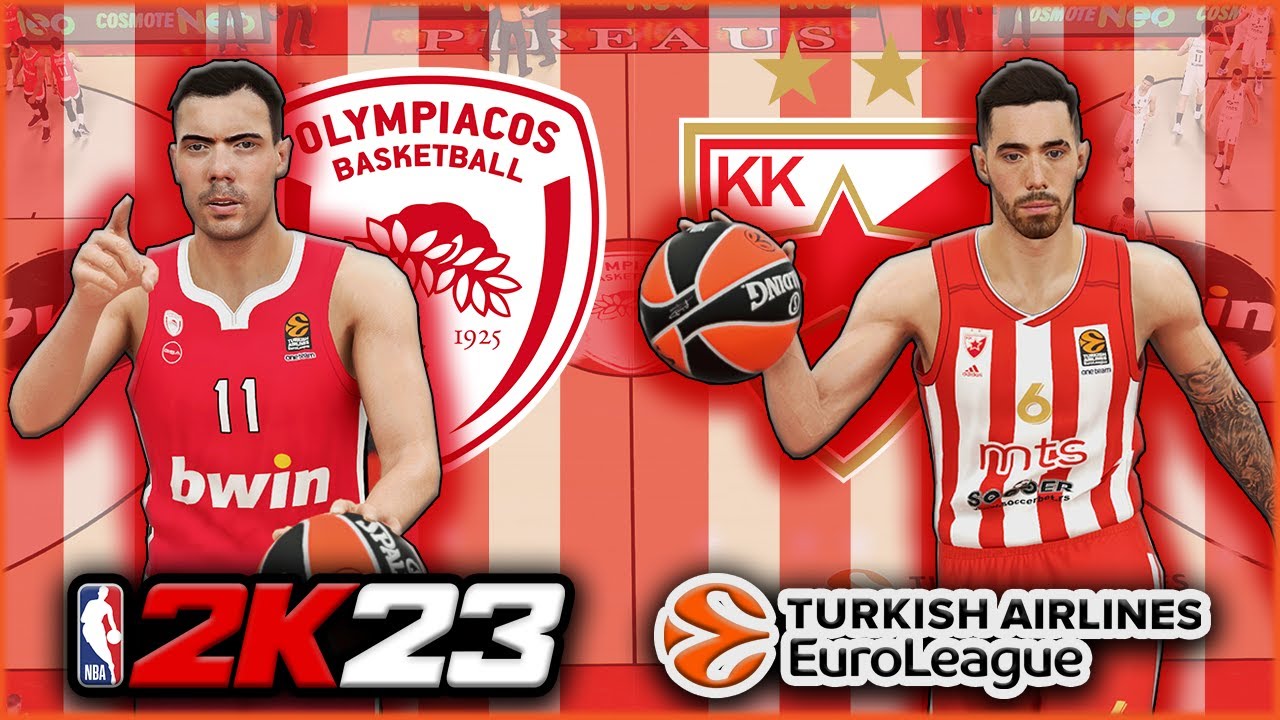 OLYMPIACOS vs. ZVEZDA - EUROLEAGUE ROUND 15 - NBA 2K23 - YouTube