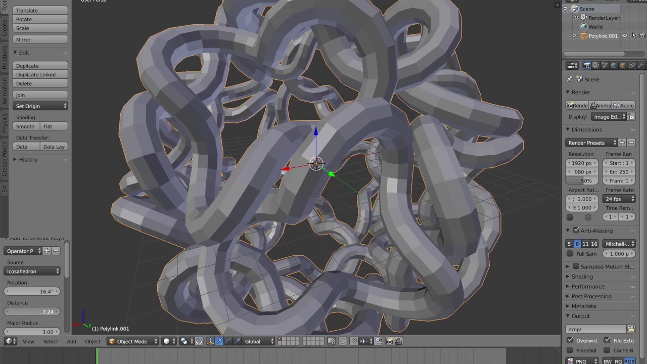 Regular Polylink: An Addon for Blender - YouTube