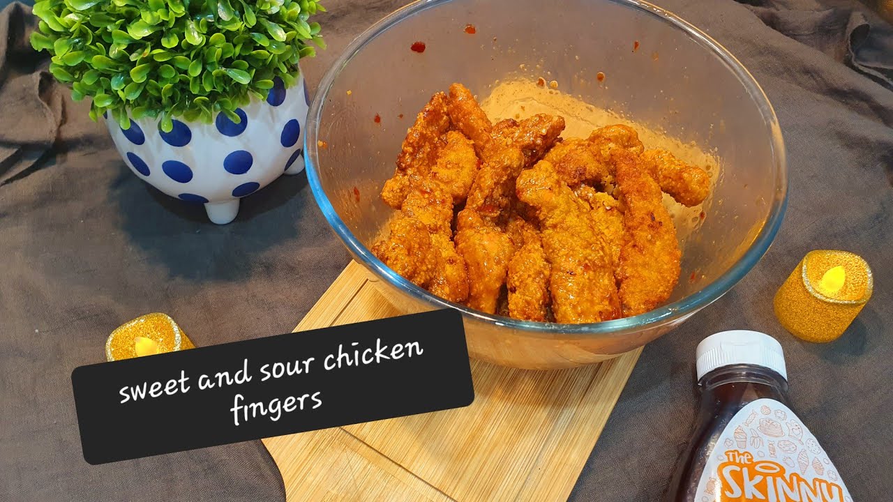 Sweet and sour chicken fingers recipe /chicken finger recipe / crispy ...