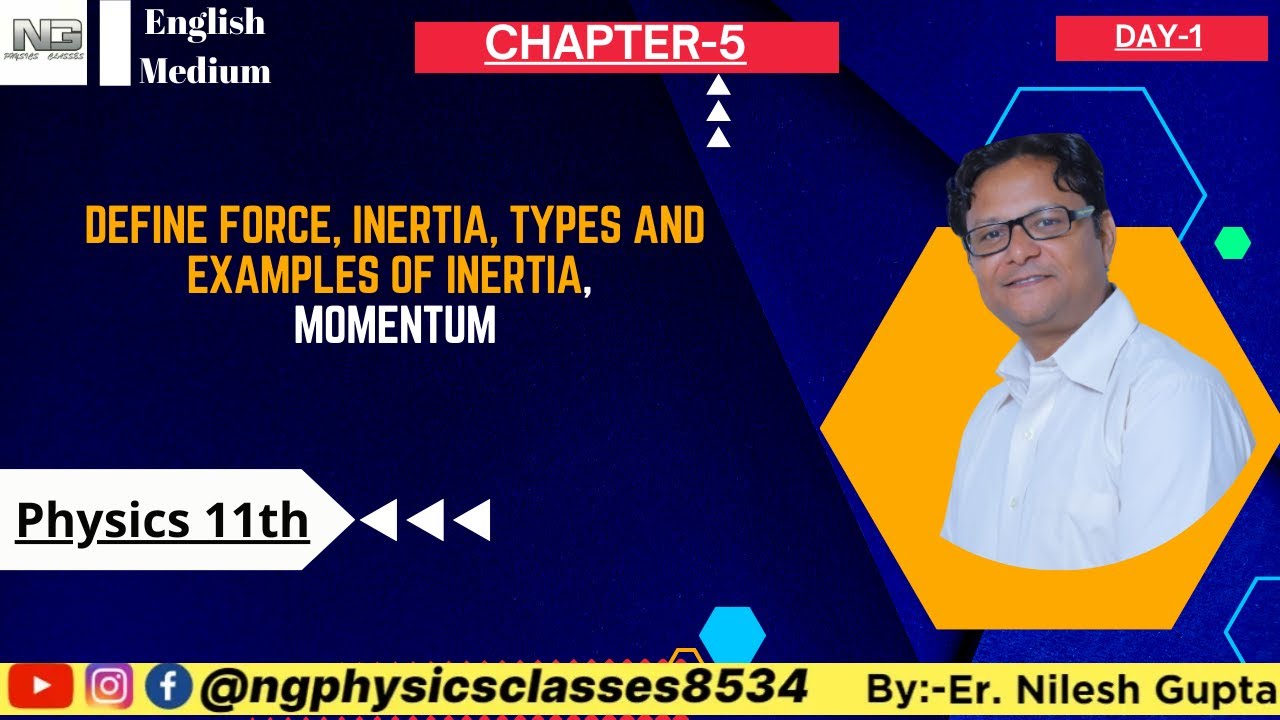 11th Em Ch 5 Day 1 Define force, Inertia, Types and Examples of Inertia ...