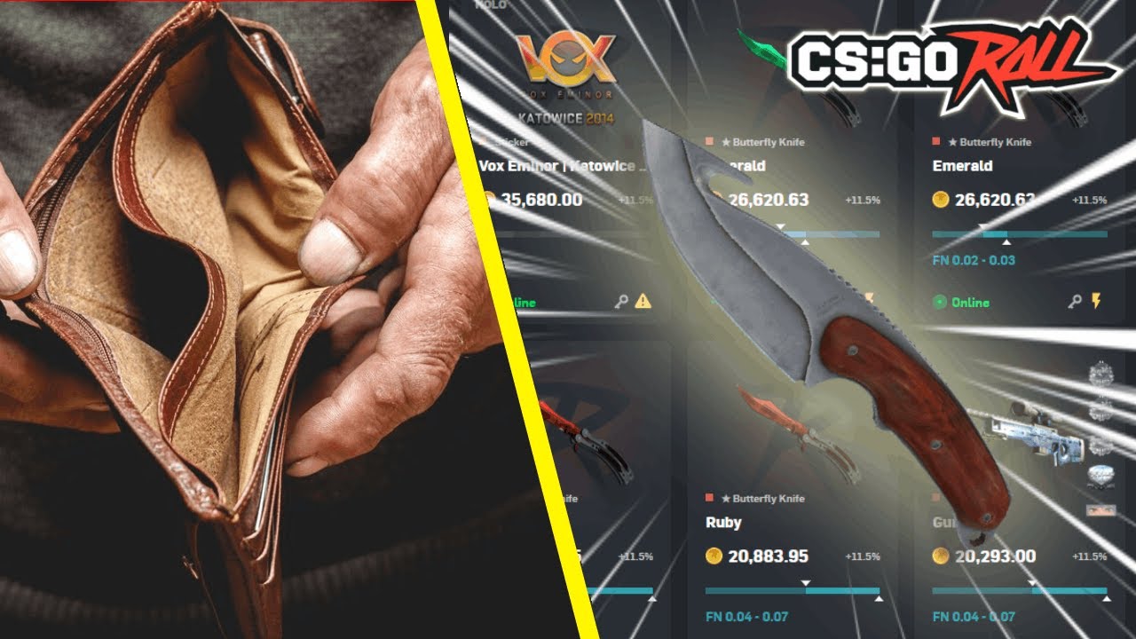 $10 to a knife! CSGO ROLL - YouTube