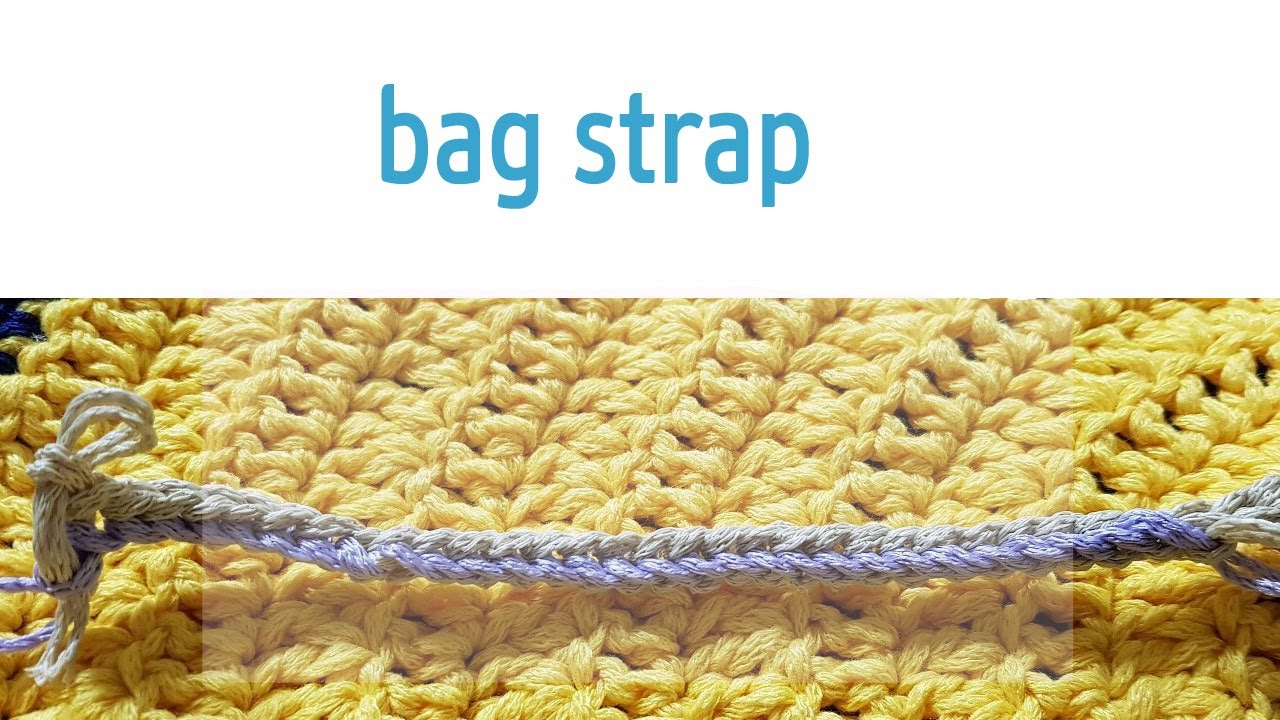 how to crochet strong bag strap 코바늘로 스프레드 가방끈 만드는 방법 - YouTube