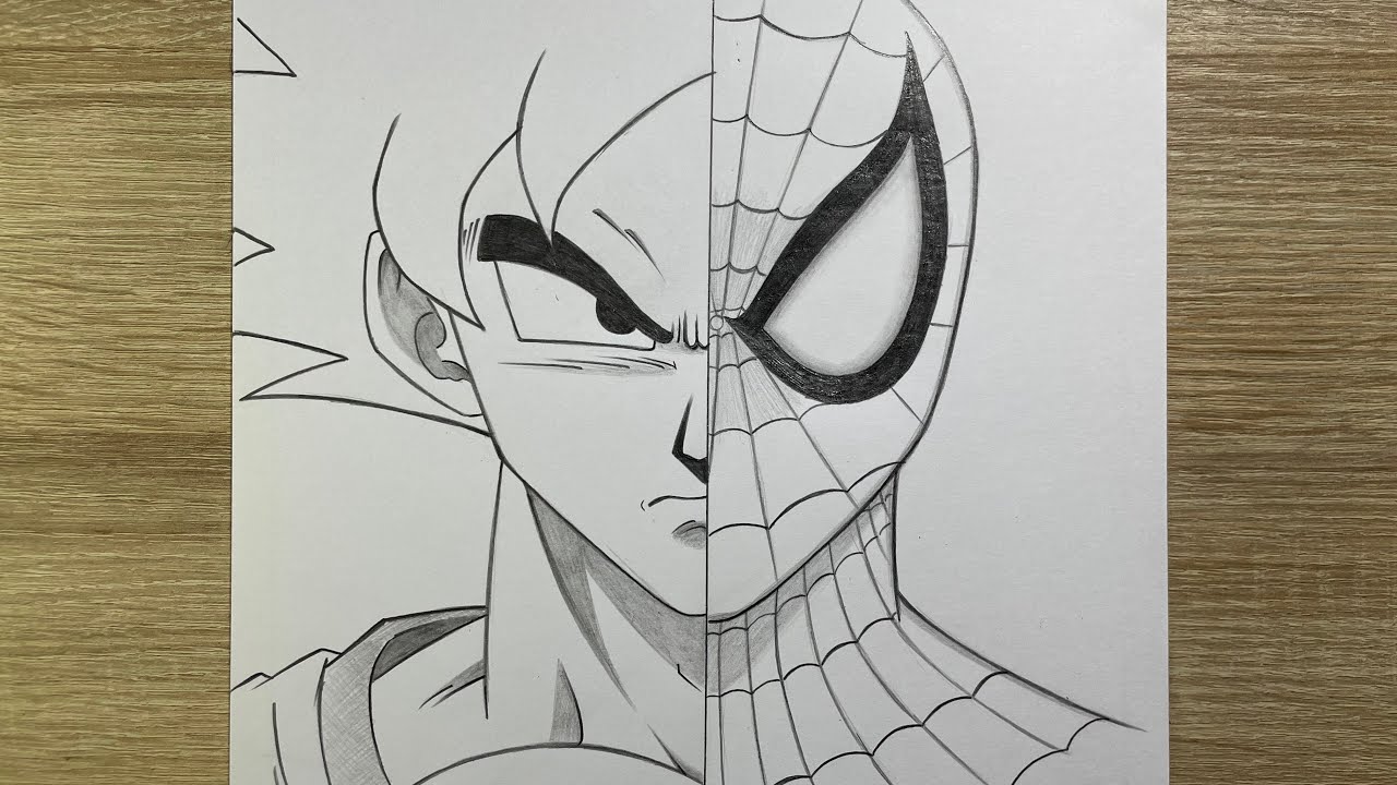 How to Draw Goku vs Spider-Man | Easy Step-by-Step Drawing Tutorial ...