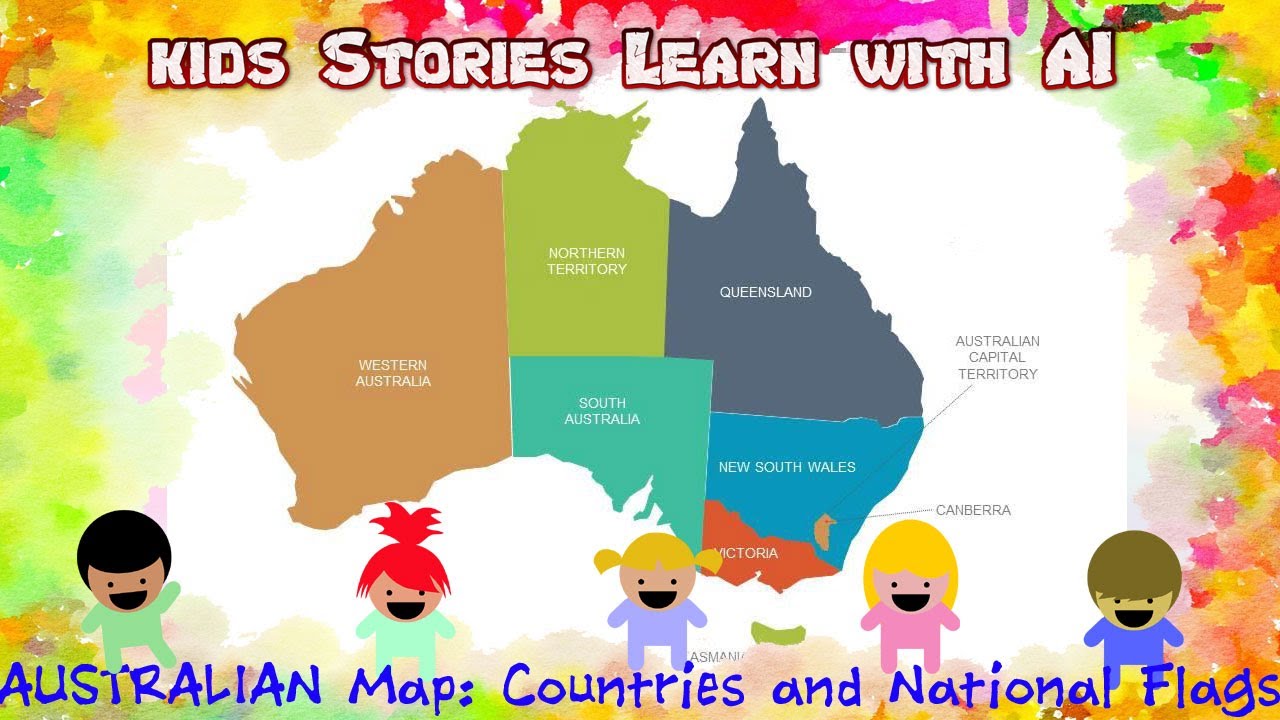 AUSTRALIAN Map Countries Names and National Flags - YouTube