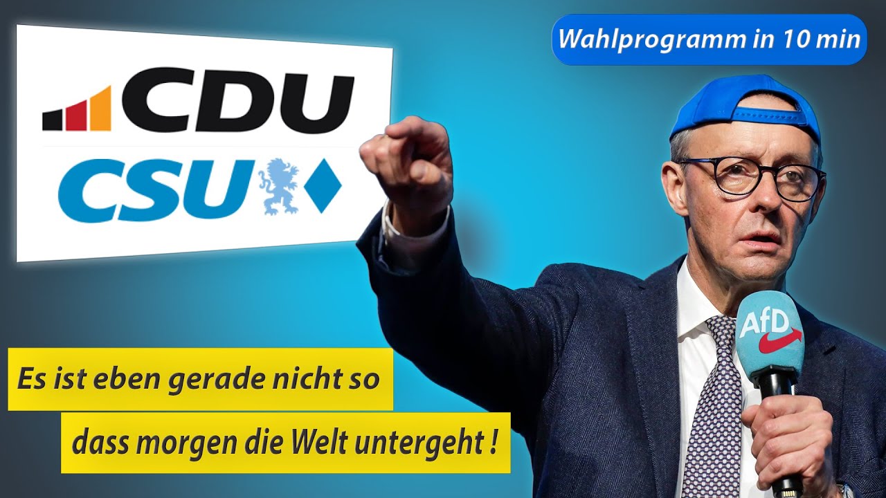 CDU/CSU 2025: Wahlprogramm zwischen Fortschritt und Stillstand? - YouTube