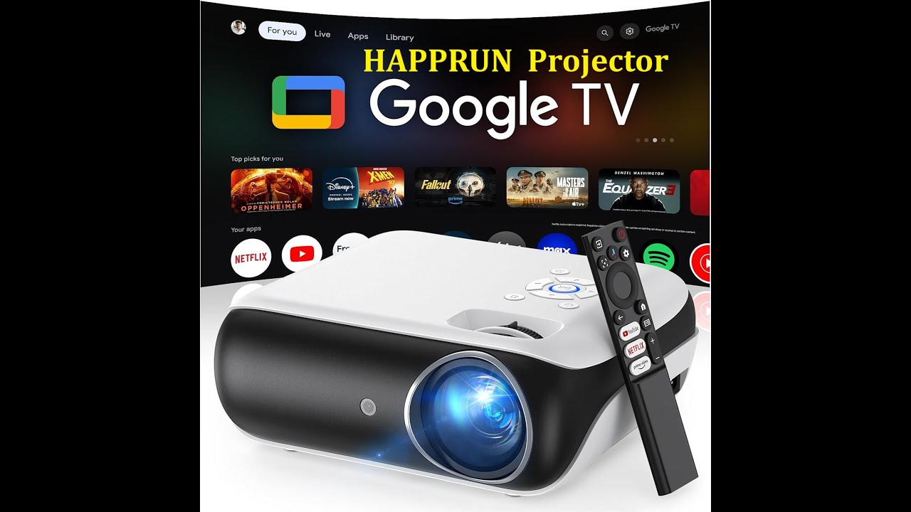 HAPPRUN Projector 4K UHD Home Theater - The Best Google TV Smart ...