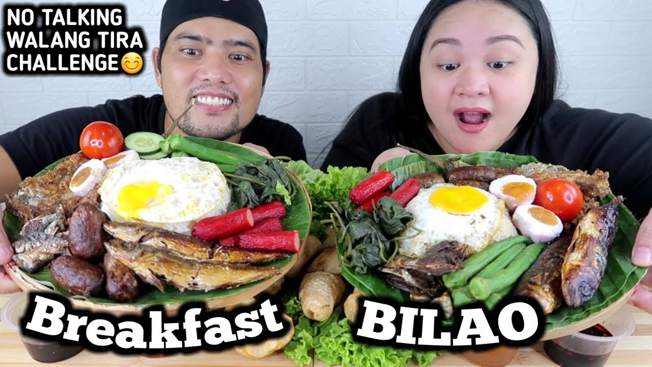 BREAKFAST BILAO MUKBANG CHALLENGE | FILIPINO BREAKFAST MUKBANG | PINOY ...