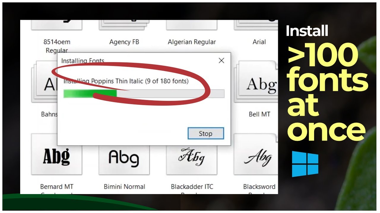 How to install many fonts at once - EASY STEPS - YouTube