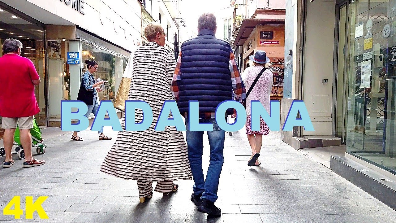 Badalona City | Calle del Mar | Commercial Street 2022 Barcelona 4K ...
