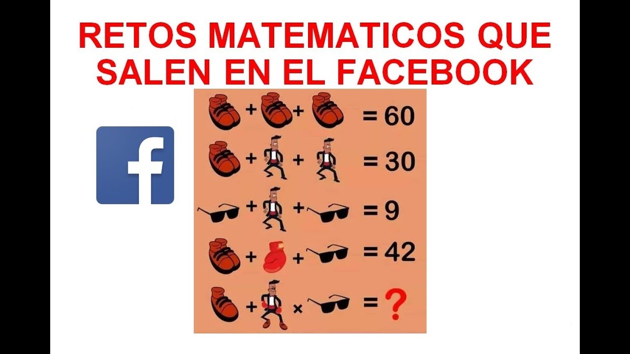 4) Sistema de Ecuaciones. Acertijo del Facebook. Math Puzzle. - YouTube
