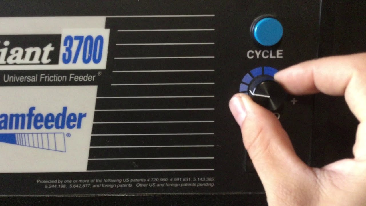 Thiele / Streamfeeder Reliant 3700 Card Feeder - YouTube
