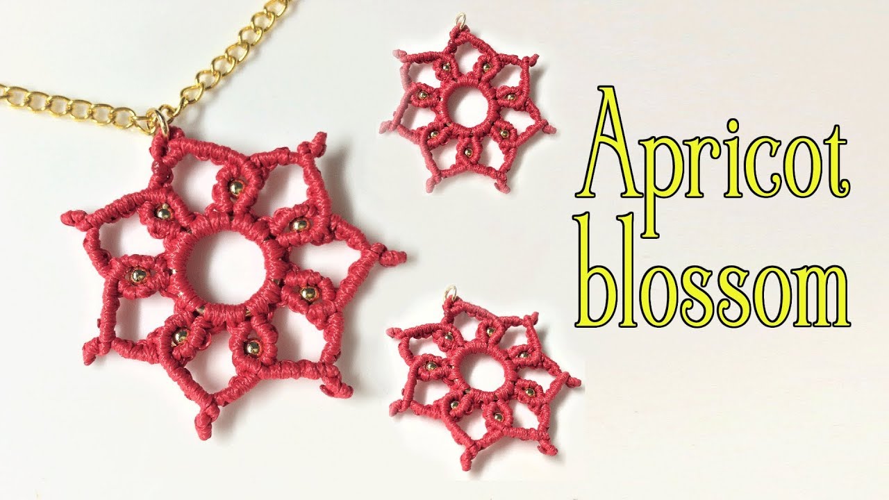 Macrame pendant tutorial: The apricot blossom - YouTube