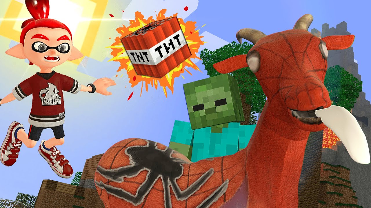 [Splatoon Gmod] Inkling and Goat in Minecraft - YouTube