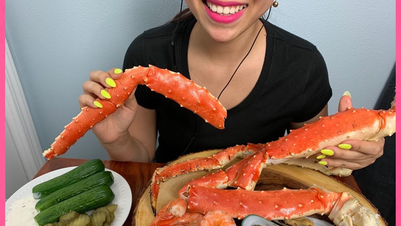 ASMR + SEAFOOD + KING CRAB + CHEESE + SHRIMP + MUSSELS - YouTube