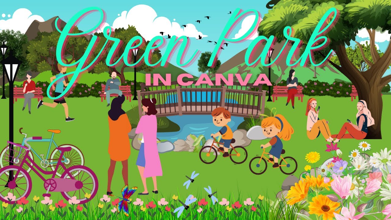 Green Park in canva | canva painting - YouTube