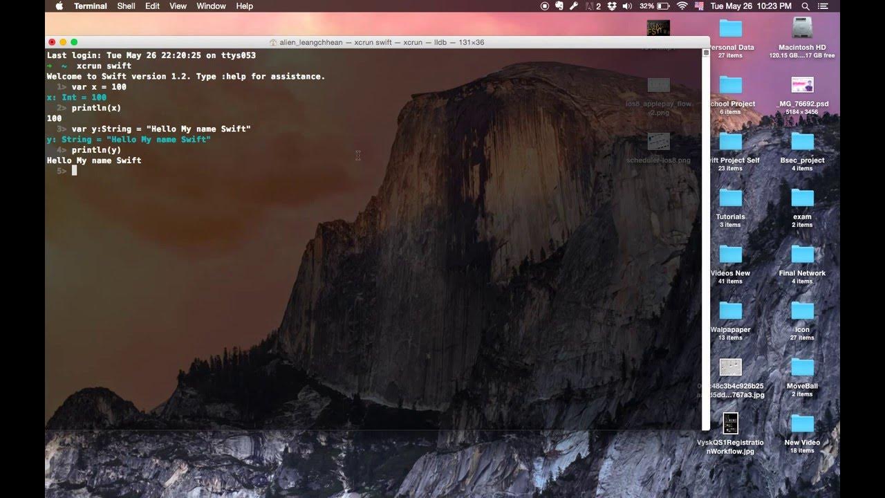 How to run swift programming in Terminal - iOS 8 | iOS 9 - YouTube
