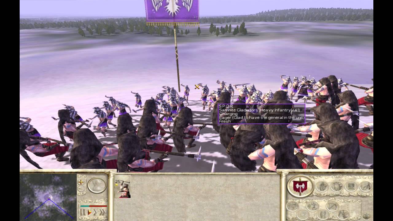 24 German Berserkers vs 40 Roman Gladiators Rome Total War - YouTube