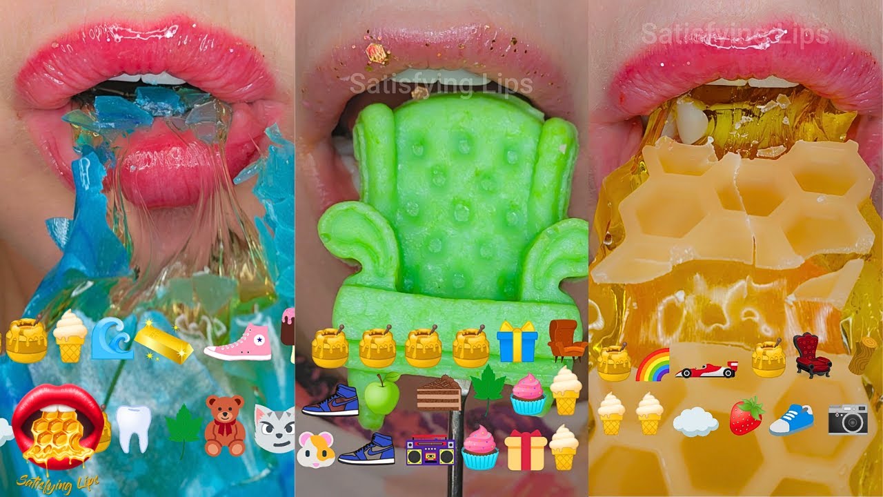 30 Minute Satisfying ASMR Eating EMOJI FOOD Mukbang 먹방 - YouTube