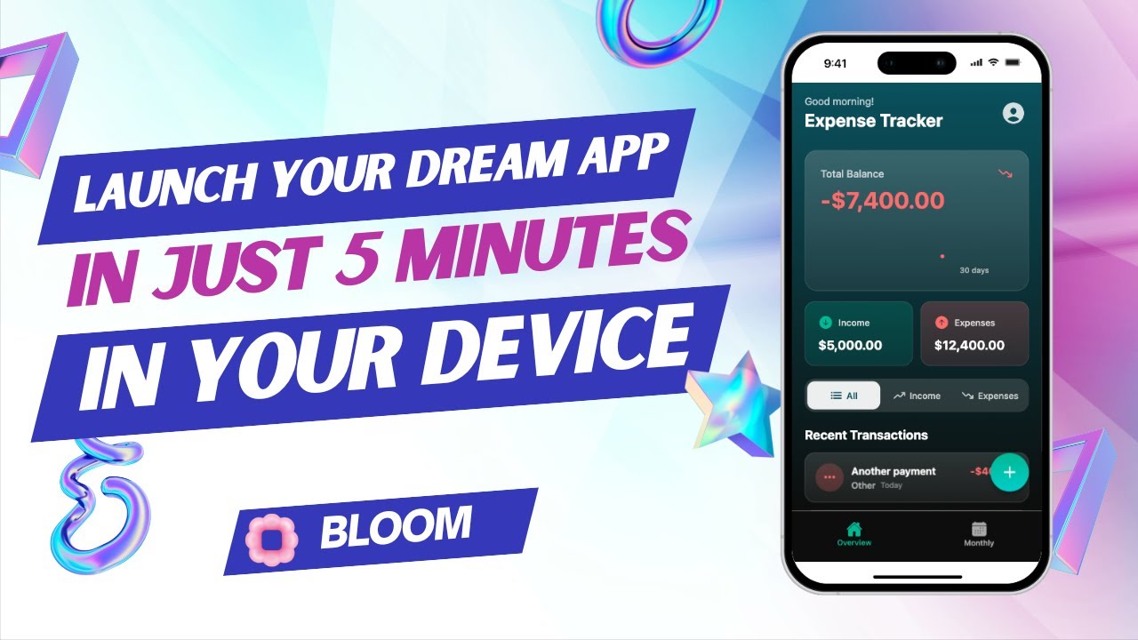 Launch Your Dream App in Just 5 Minutes with #bloom ! - YouTube