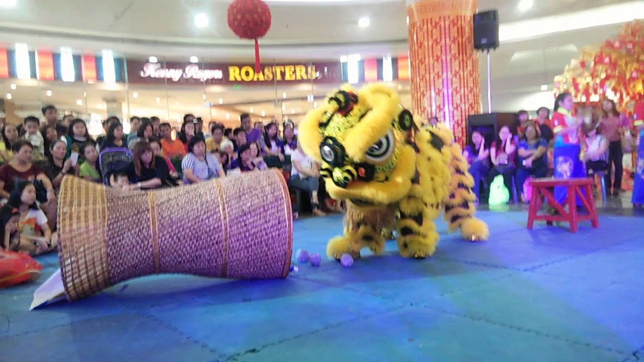 Phil. Ling Nam Traditional Lion Dance @ Sm Manila - YouTube
