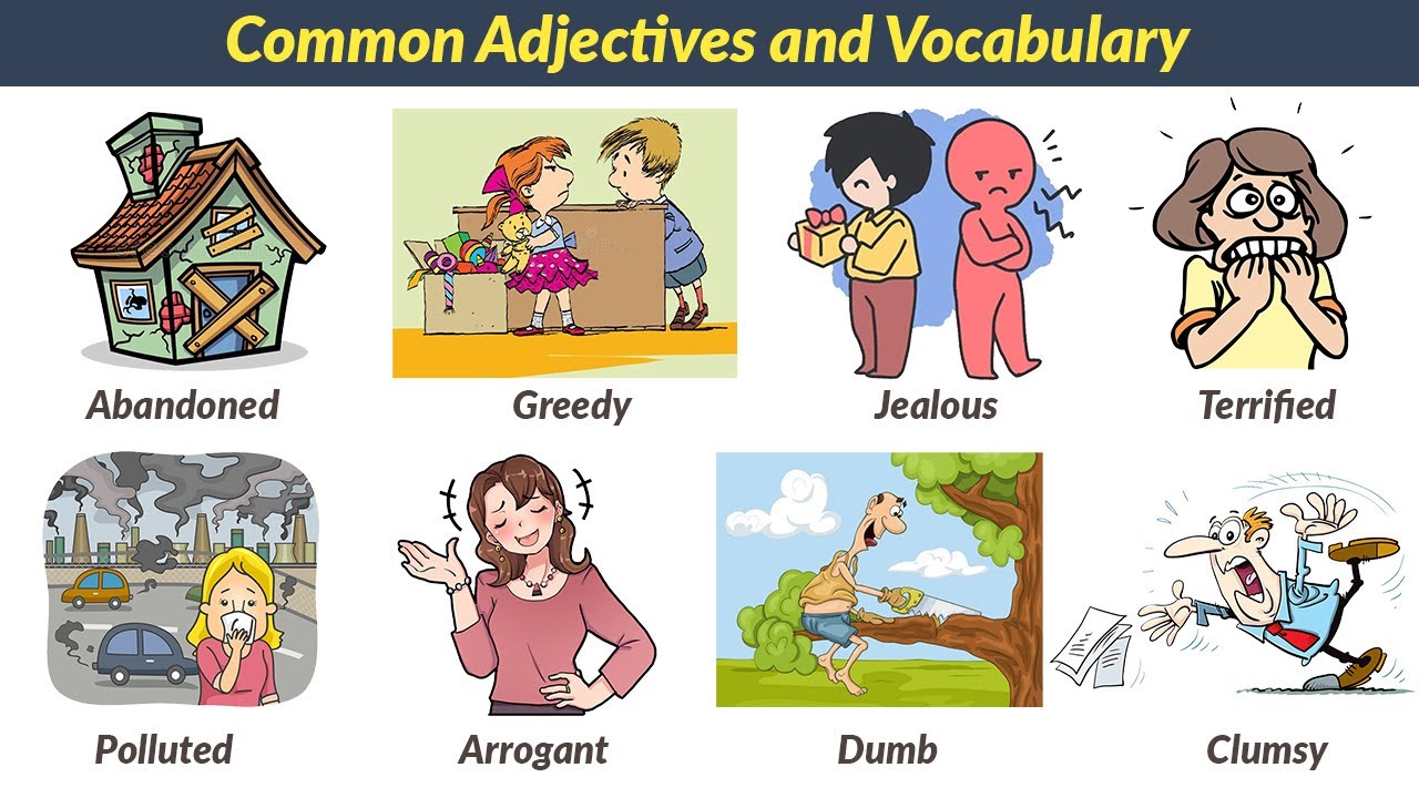 21 common Adjectives and Vocabulary | Vocabulary in English | English ...