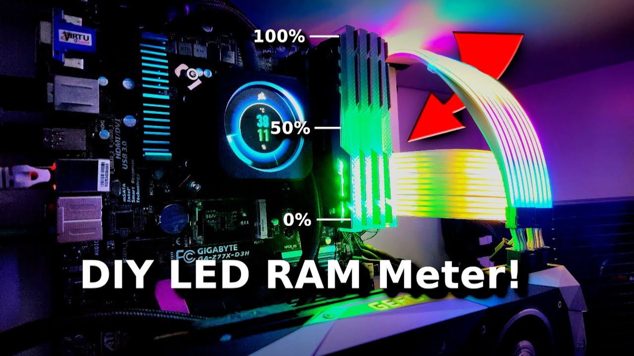 I built a LED RAM Indicator for Real-Time RAM Monitoring - YouTube