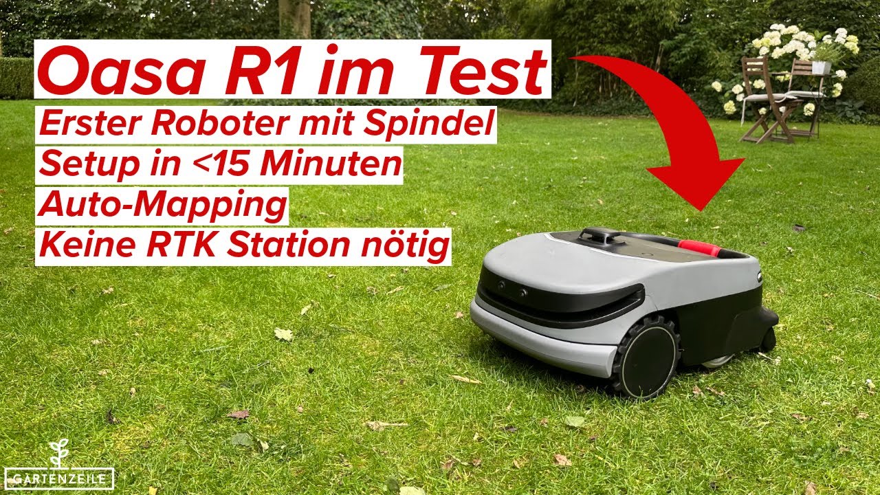 Oasa R1: Erster SPINDELMÄHER-Roboter OHNE Kabel. Schnelles Setup mit ...