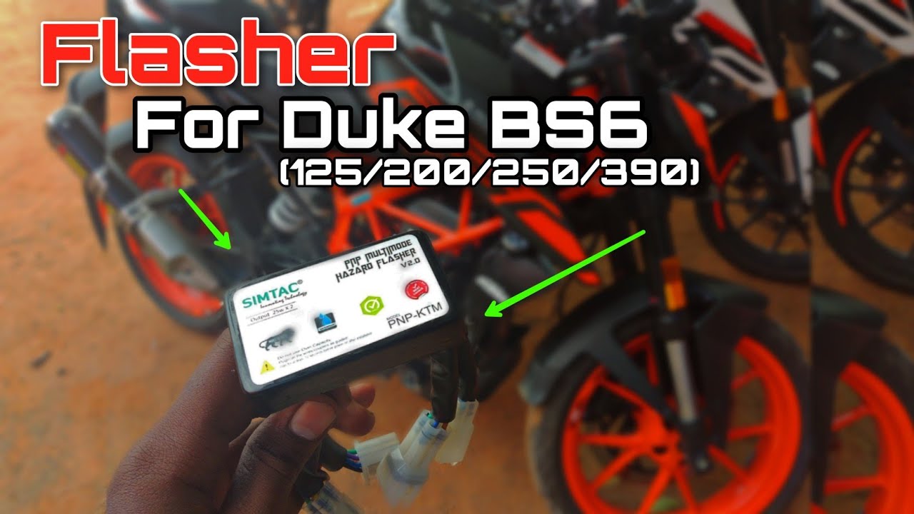 KTM Duke 125 \200\250 bs6 indicator flasher installation |Tamil \2021 ...