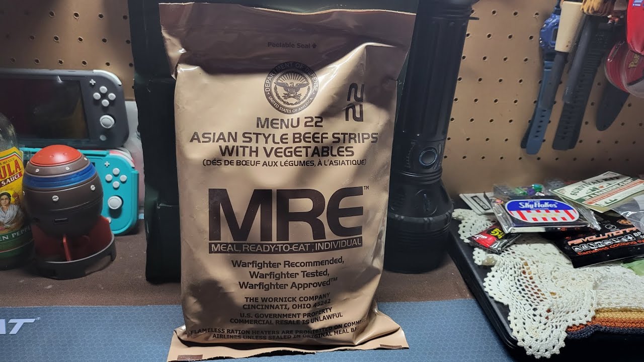 MRE REVIEW: 2016 MENU.22 ASIAN STYLE BEEF STRIPS WITH VEGETABLES - YouTube