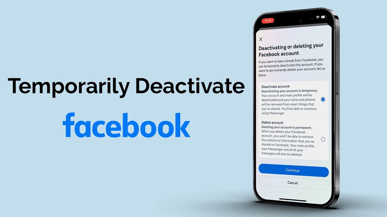 How To Temporarily Deactivate Facebook Account? - YouTube